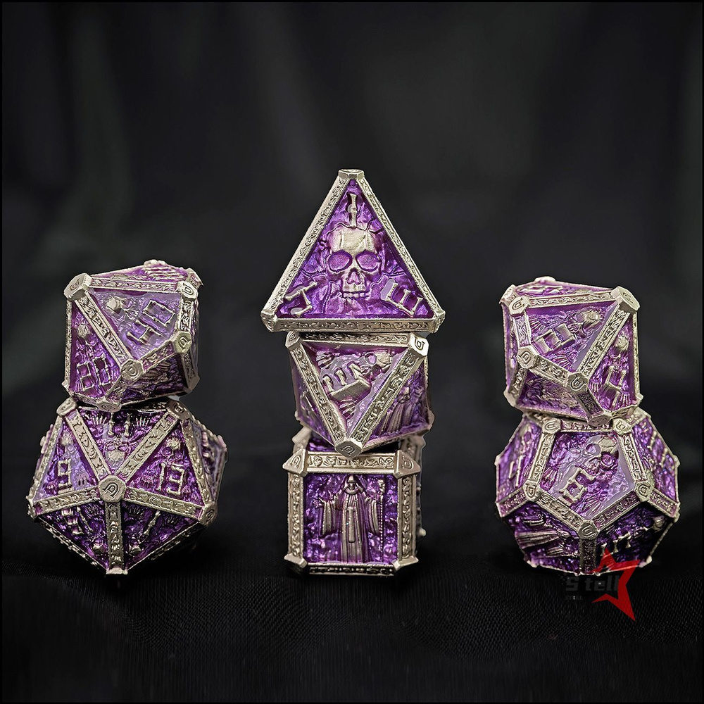 Набор кубиков для D&D (Dungeons and Dragons, ДнД), "Undead Dice", 7 шт ...